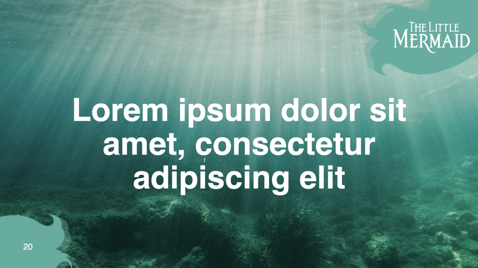 Mermaid Disney Presentation: 50 Slides PPTX, KEY, Google Slides ...