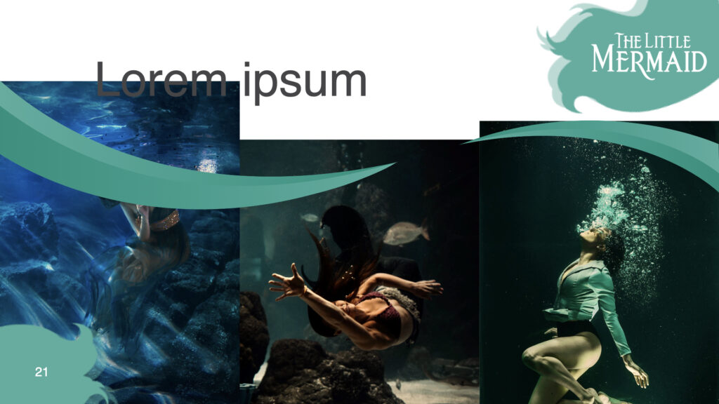Mermaid Disney Presentation: 50 Slides PPTX, KEY, Google Slides ...