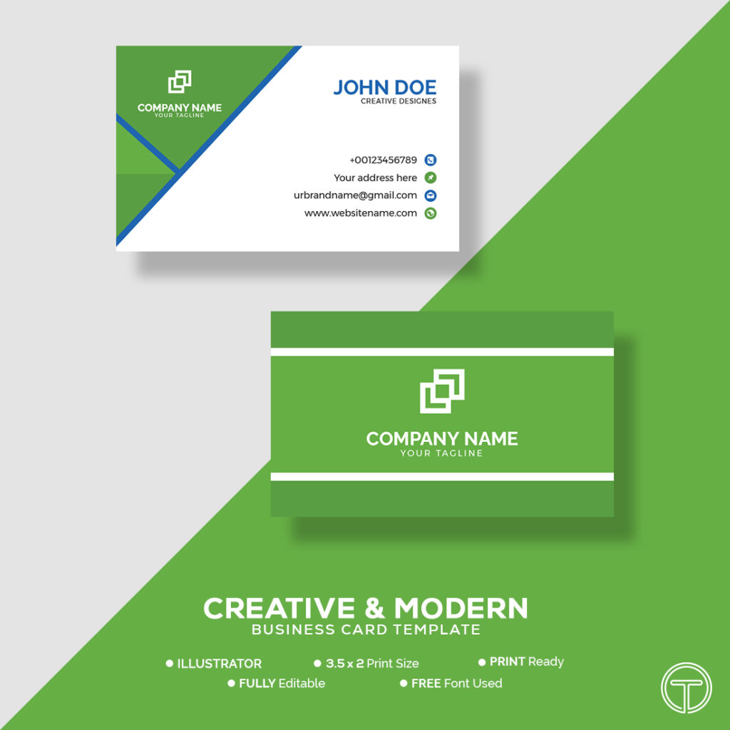 Modern visiting card design template - MasterBundles