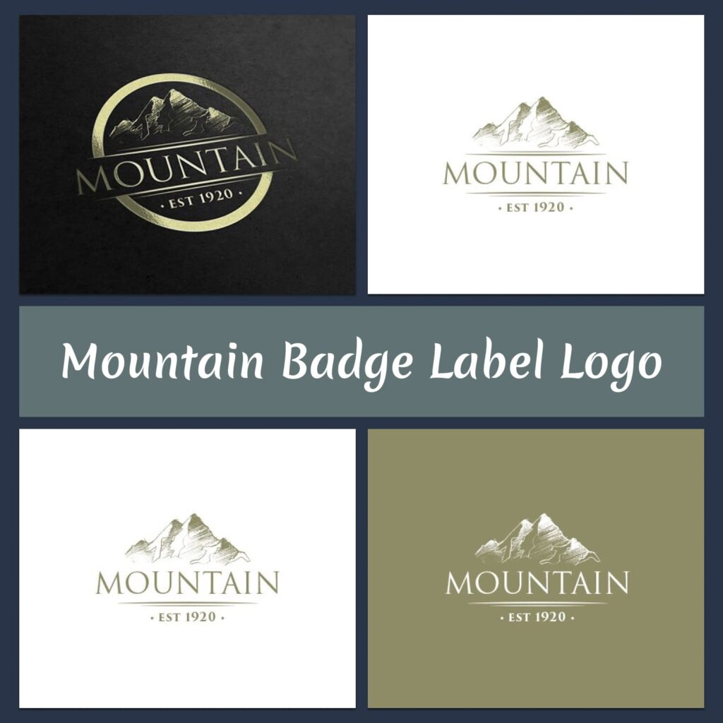 Mountain Badge Label Logo – MasterBundles