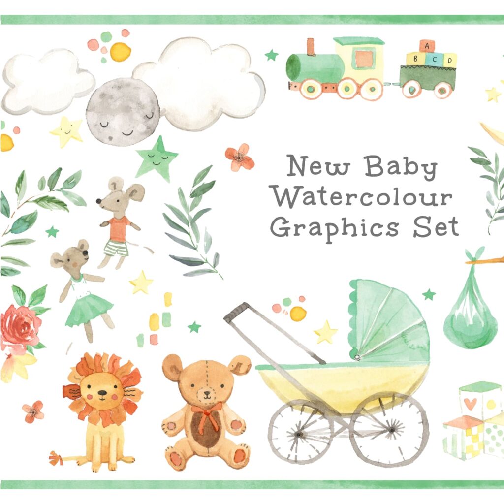 Newborn Baby Watercolor Clipart – MasterBundles