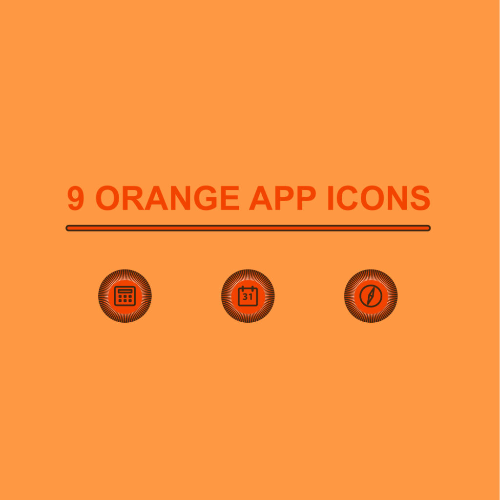 Free Orange App Icons – MasterBundles