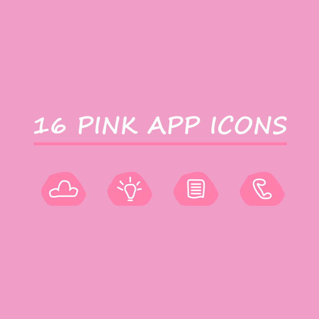 Free Pink App Icons – MasterBundles