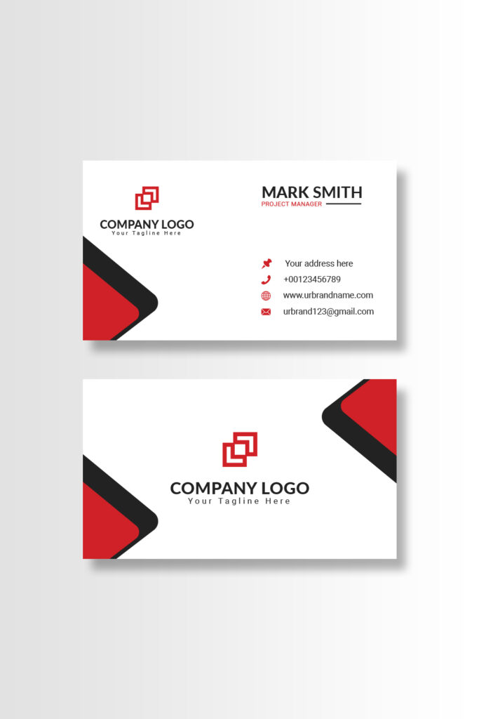 Red And Black Visiting Card Design Template - MasterBundles