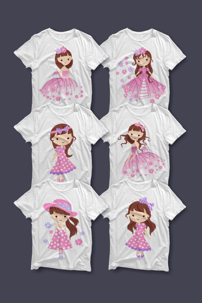 Cute Girl Cartoon Bundle 100% Vector - Ready to Print - MasterBundles