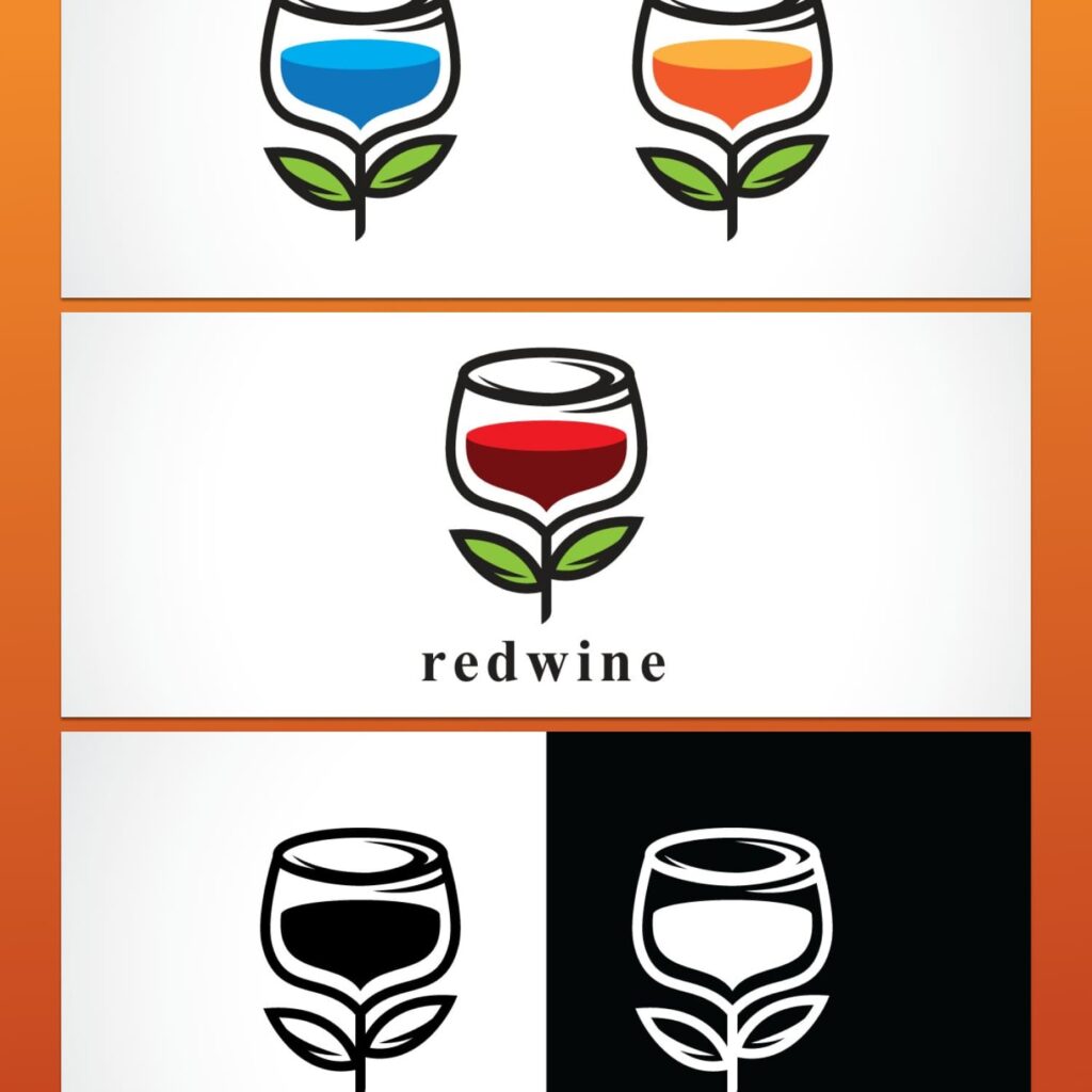 Red Rose Wine Logo Template – MasterBundles