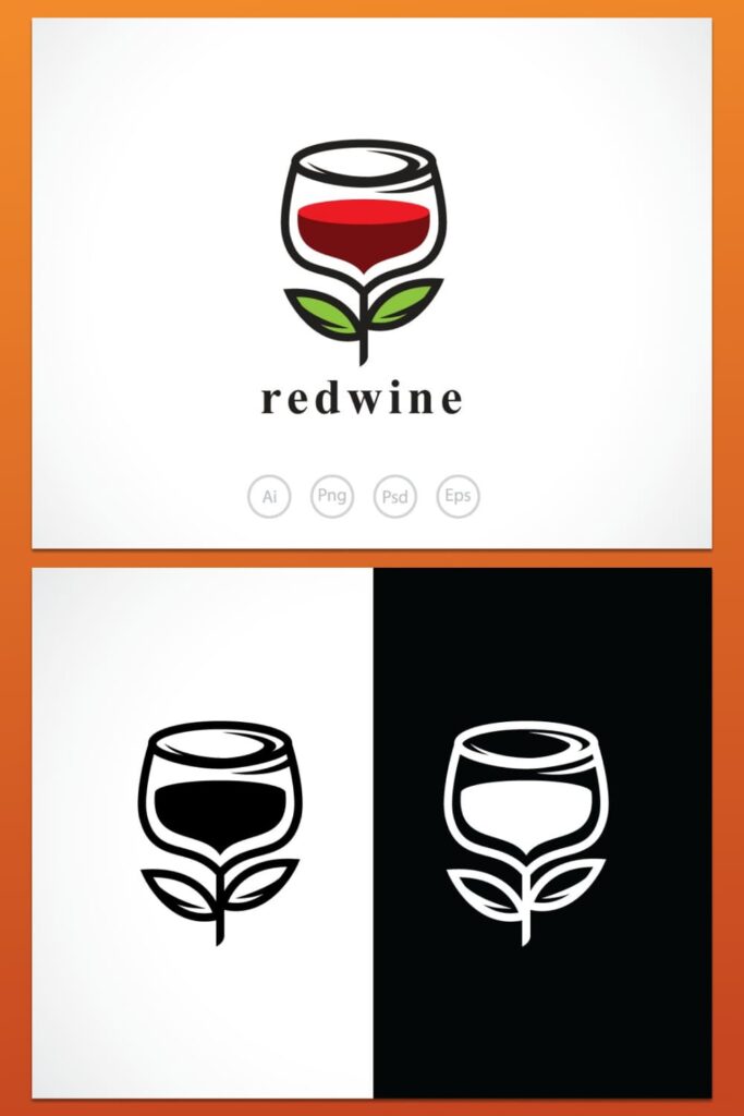 Red Rose Wine Logo Template – MasterBundles