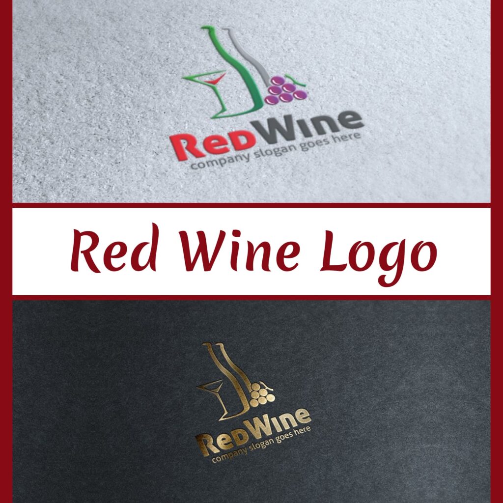 Red Rose Wine Logo Template – MasterBundles