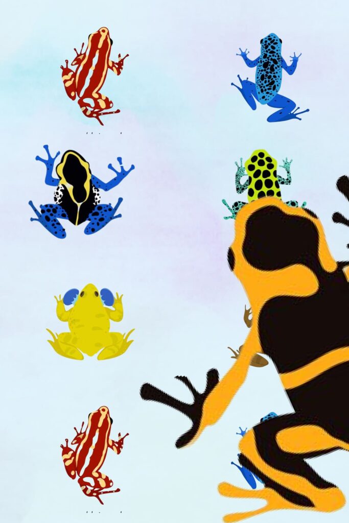 Set Of Different Frogs, Flat Design – MasterBundles