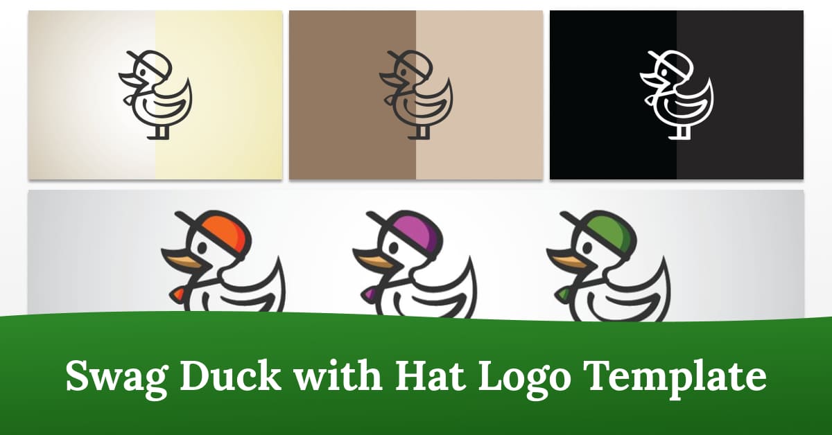 Swag Duck with Hat Logo Template – MasterBundles