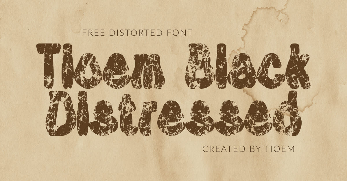 Tioem Black Distressed Font – MasterBundles