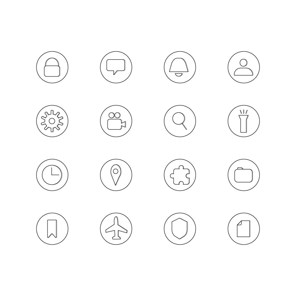Free White App Icons – MasterBundles