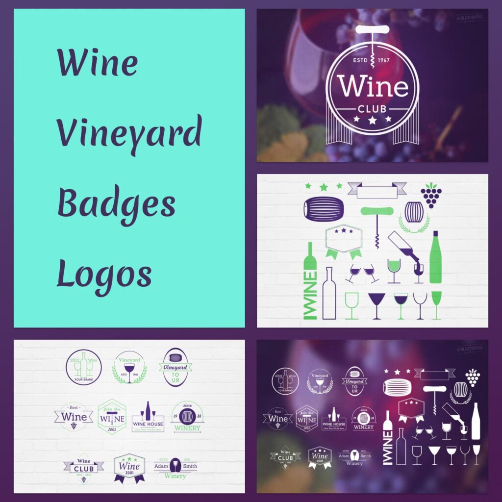 Wine Vineyard Badges Logos – MasterBundles