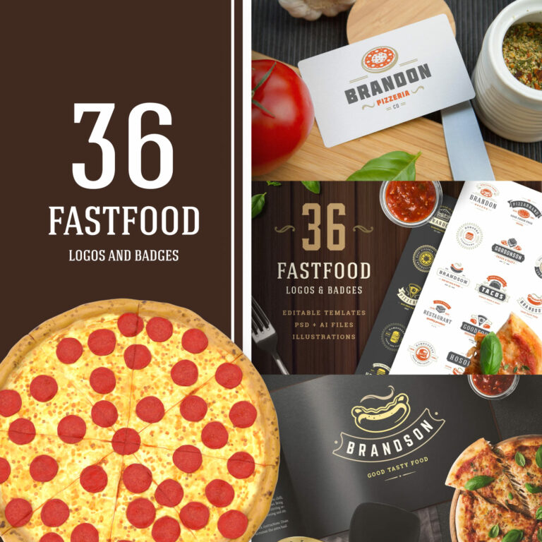 36 Fast Food Logos and Badges – MasterBundles