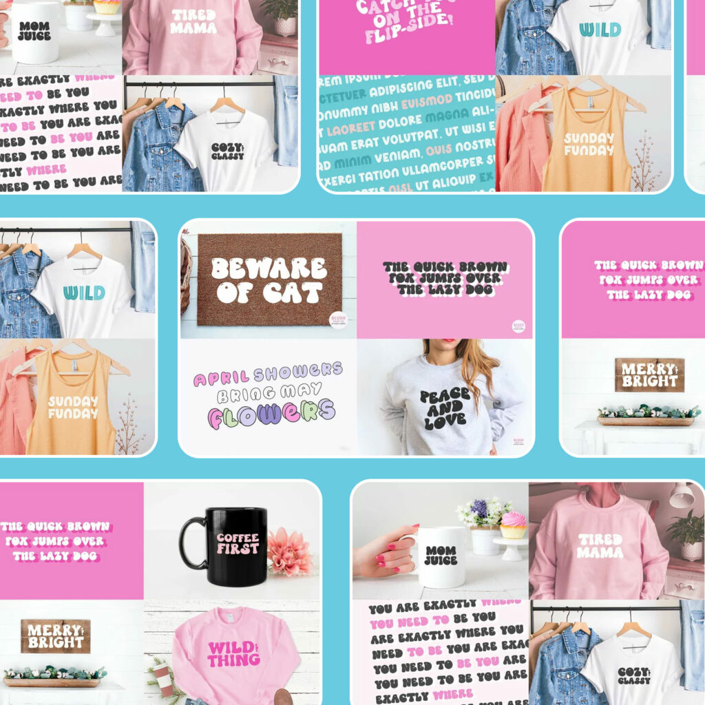 Groovy Display Font Bundle - Retro Font Bundle – MasterBundles