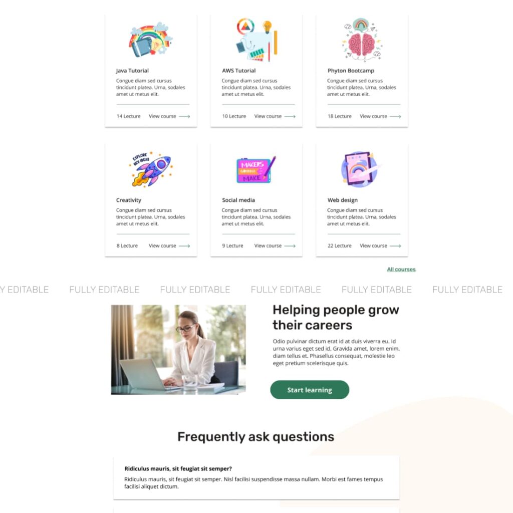 Education Landing Page Template – MasterBundles