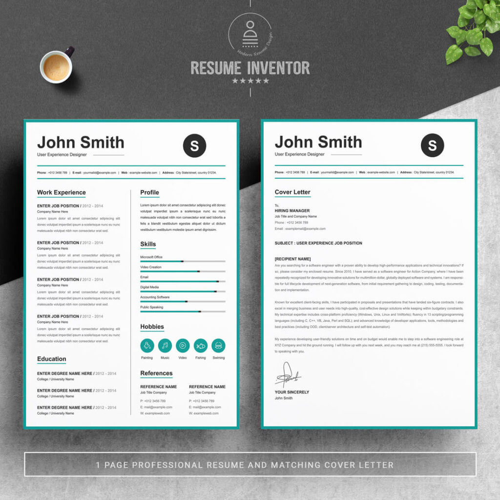Simple Resume Template Design - MasterBundles
