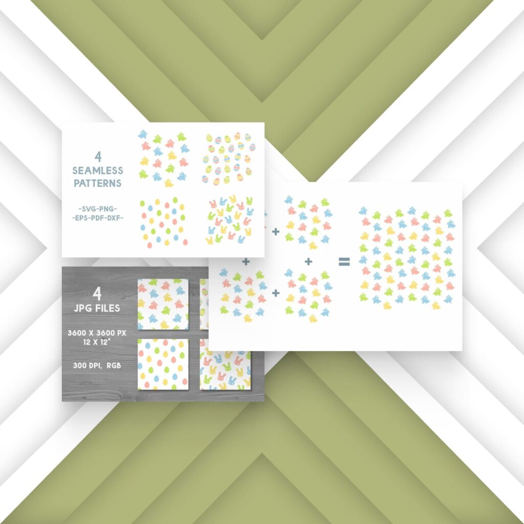 Easter Seamless Pattern SVG Easter SVG Egg SVG Bunny SVG – MasterBundles