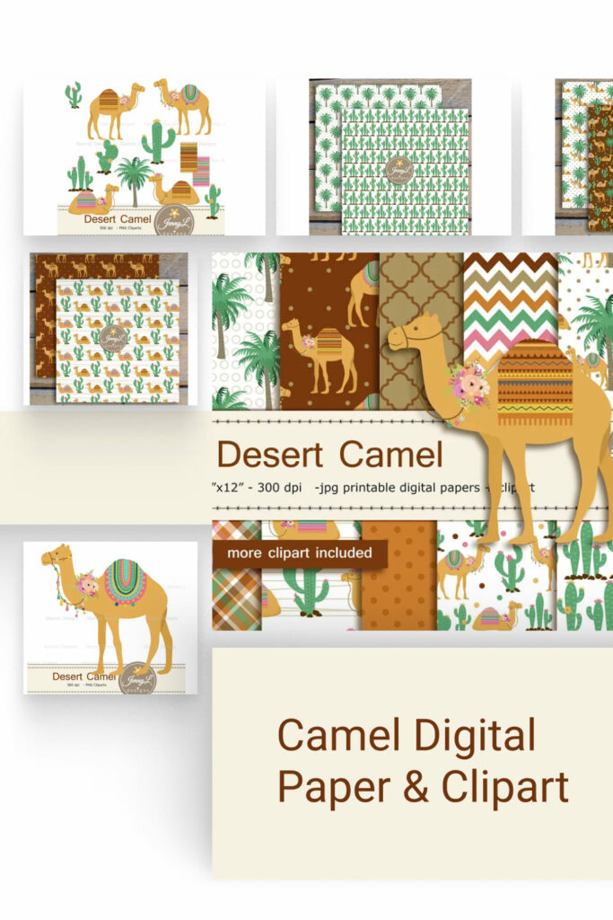 Camel Digital Paper & Clipart – MasterBundles
