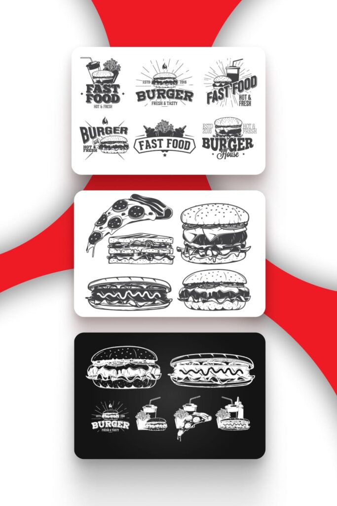Fast Food Label and Logos – MasterBundles