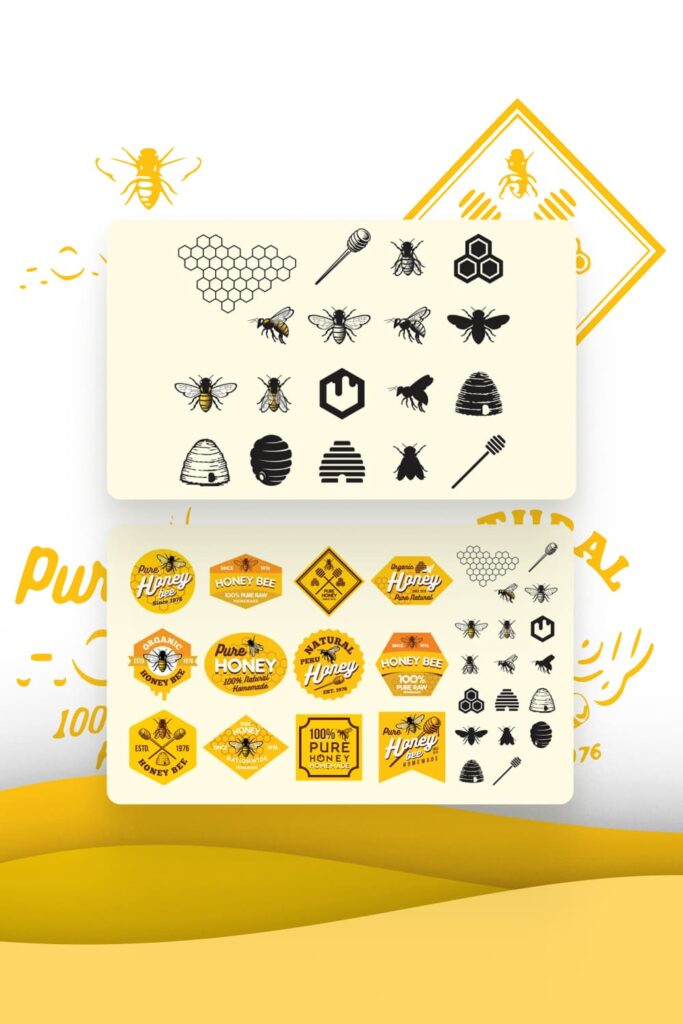 Honey Bee Labels Sticker – MasterBundles
