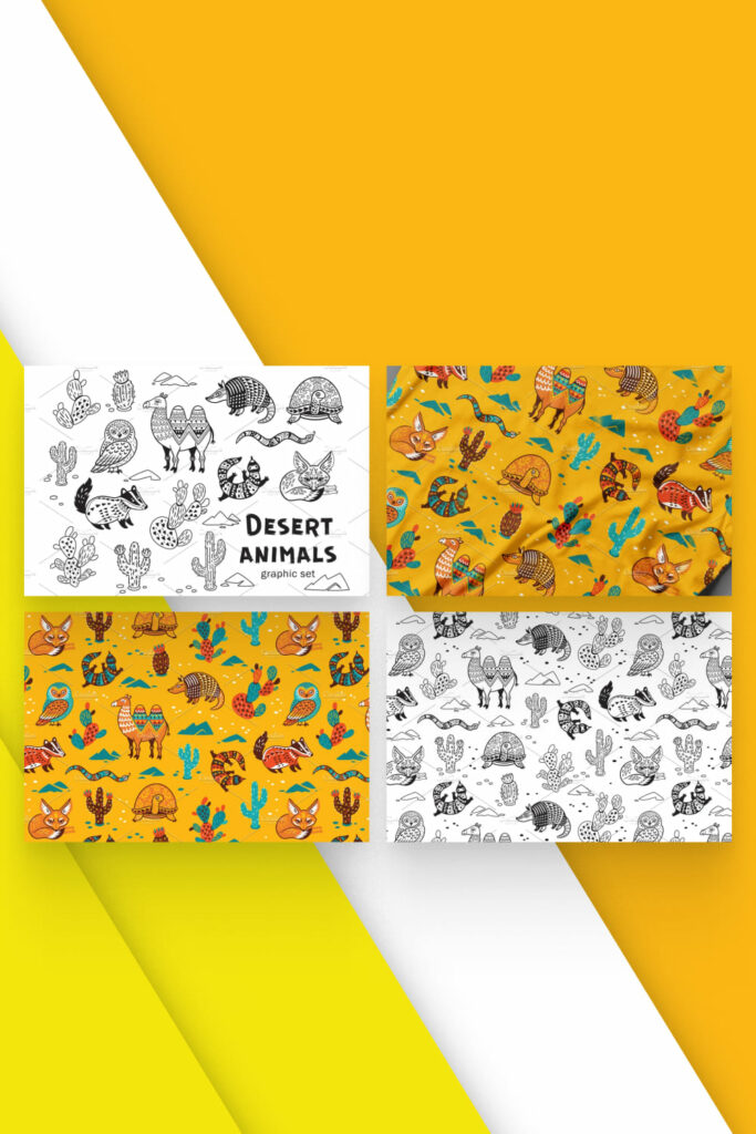 Desert Animals Patterns – MasterBundles
