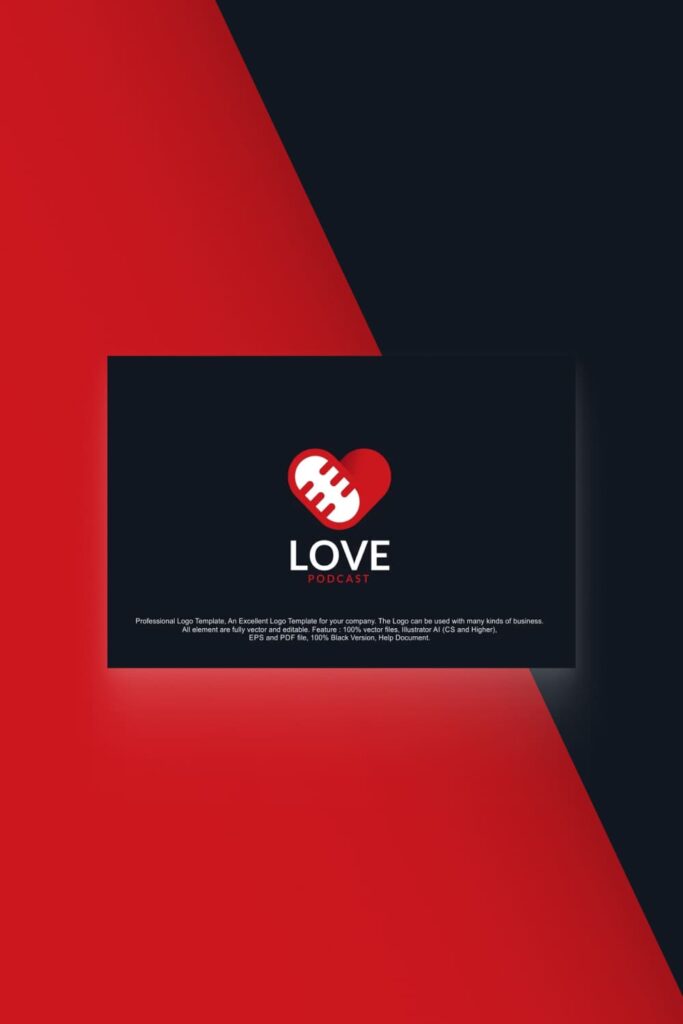 Love Podcast - Romantic Radio Logo – MasterBundles