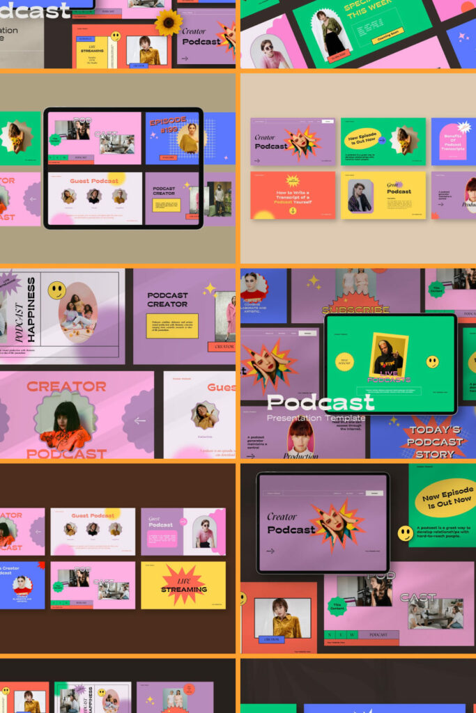 Podcast Powerpoint Template – MasterBundles