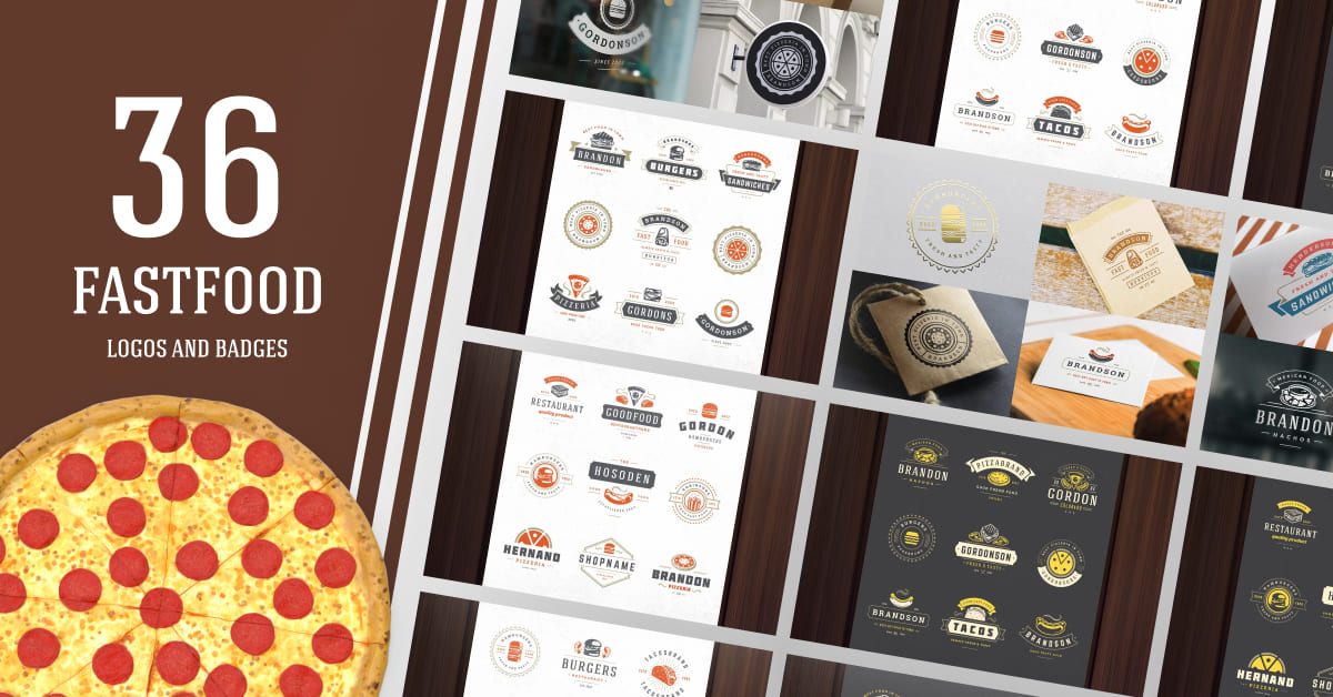 36 Fast Food Logos and Badges – MasterBundles