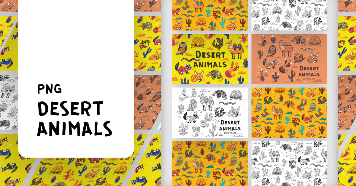 Desert Animals Patterns – MasterBundles