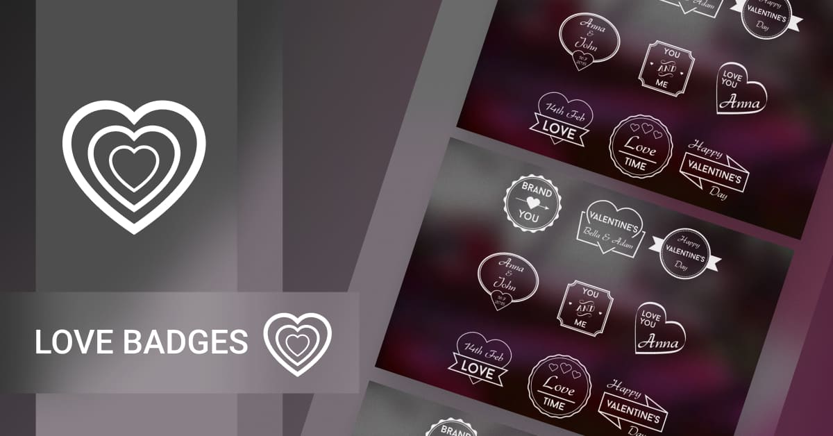 Love Badges – MasterBundles