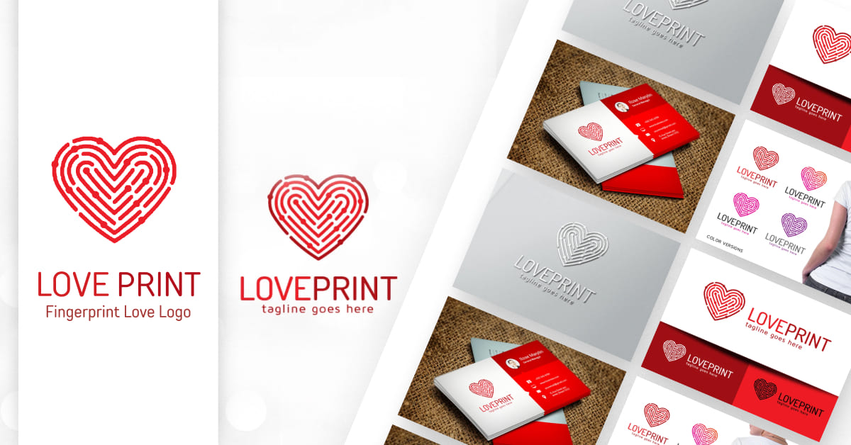 Love Print - Fingerprint Love Logo – MasterBundles