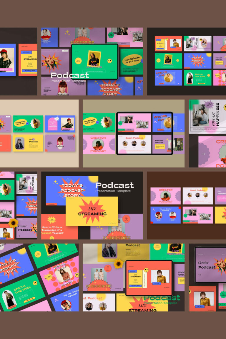 Podcast Powerpoint Template – MasterBundles