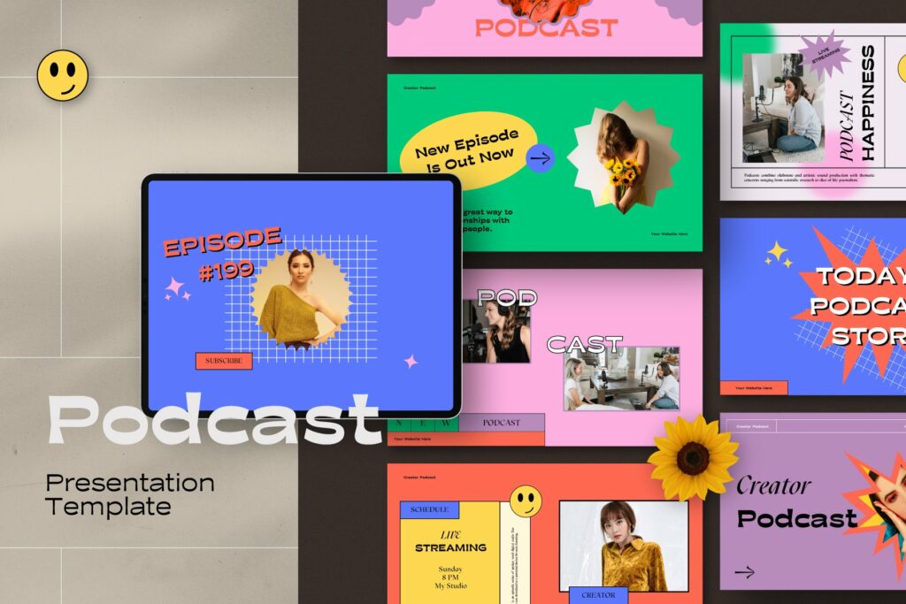 Podcast Powerpoint Template – MasterBundles