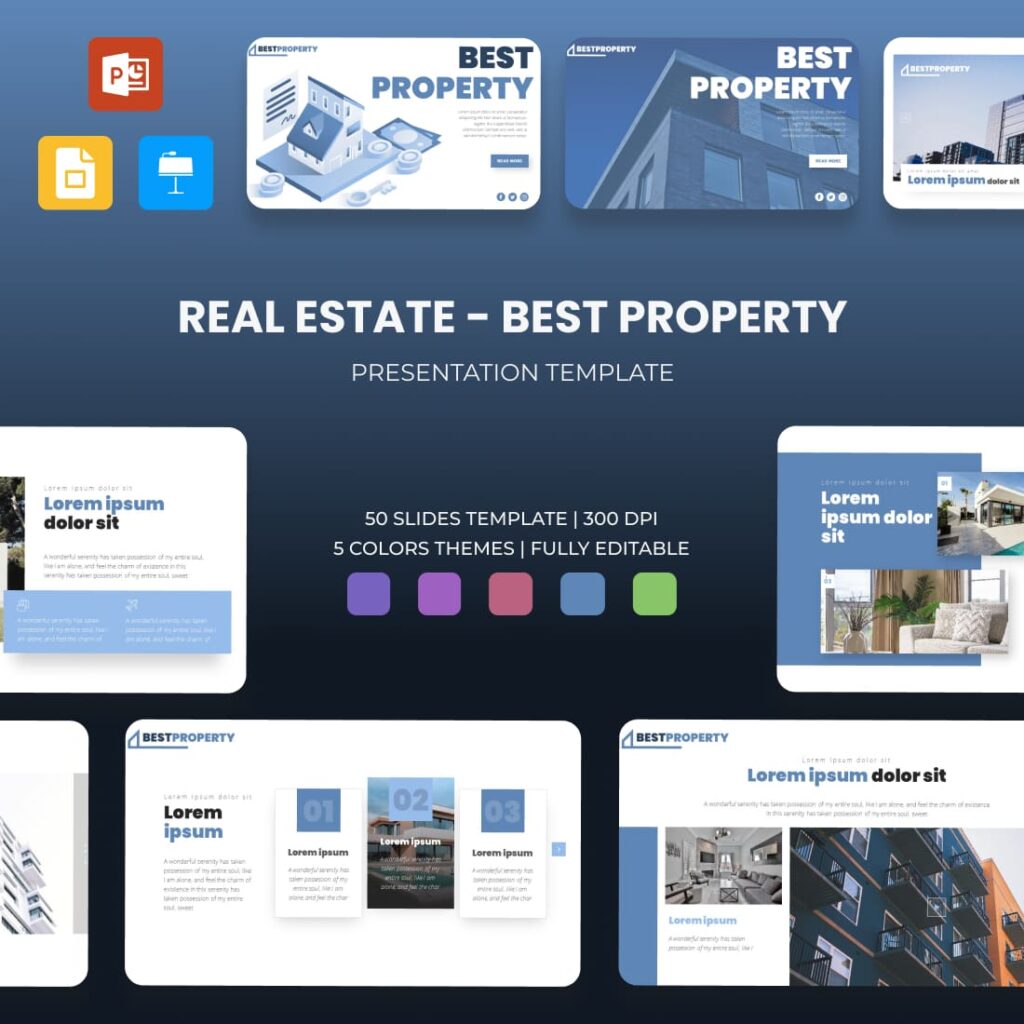 Huge Real Estate Presentation Bundle: 300 Slides PPTX, KEY, Google ...