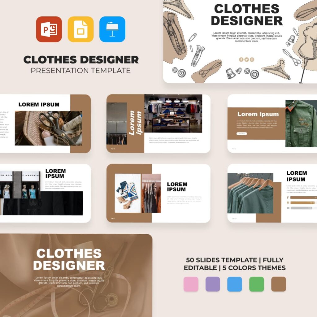 Clothes Designer Fashion Presentation Template – MasterBundles