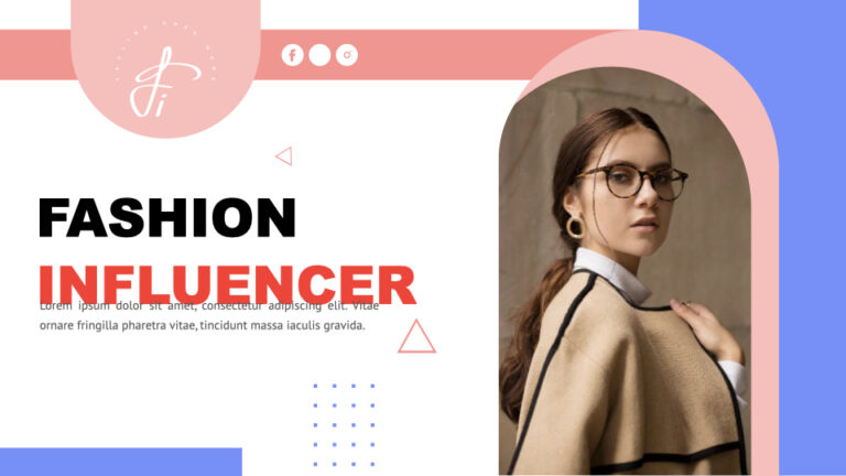 Fashion Influencer Presentation Template: 50 Slides PPTX, KEY, Google ...