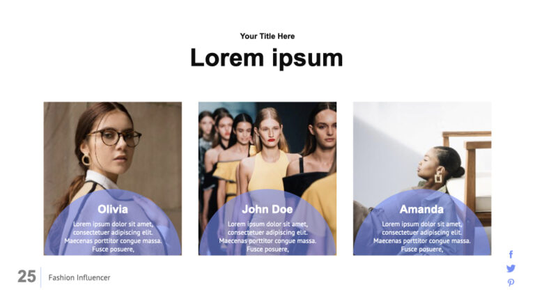 Fashion Influencer Presentation Template: 50 Slides PPTX, KEY, Google ...