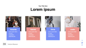 Fashion Influencer Presentation Template: 50 Slides PPTX, KEY, Google ...