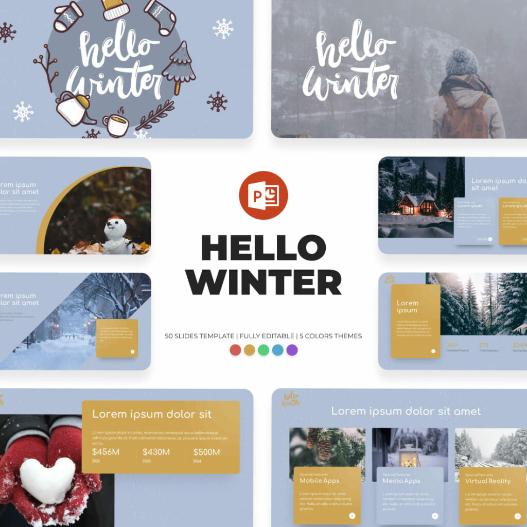 Hello Winter Powerpoint Template – MasterBundles