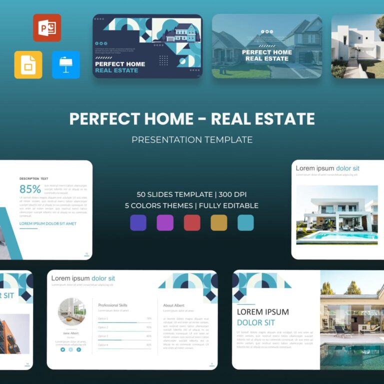Perfect Home Real Estate Powerpoint Template – MasterBundles