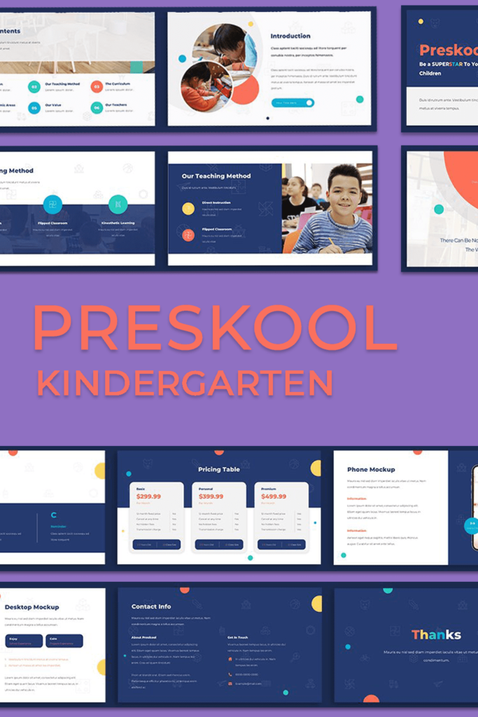 Kindergarten PowerPoint Template – MasterBundles