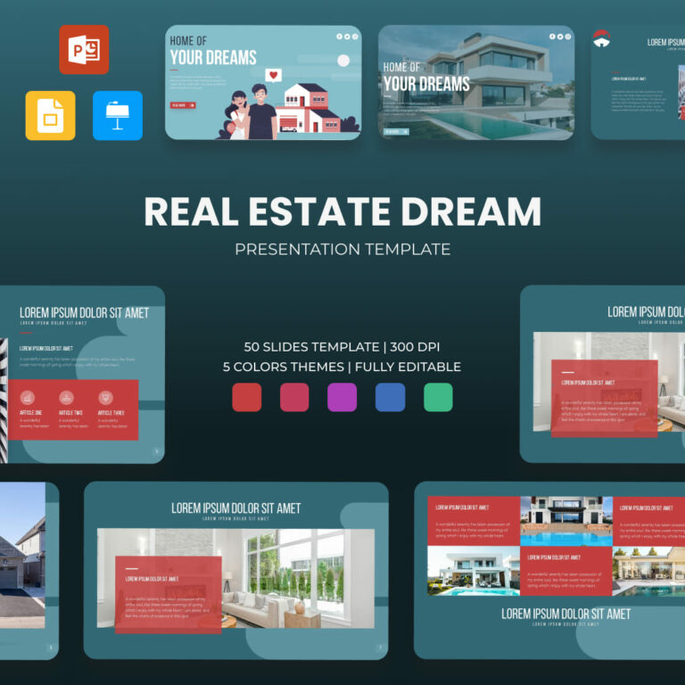 Huge Real Estate Presentation Bundle: 300 Slides PPTX, KEY, Google ...