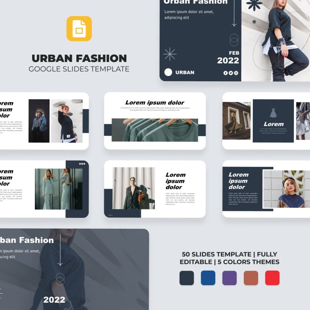 Urban Fashion Google Slides Theme: 50 Slides – MasterBundles