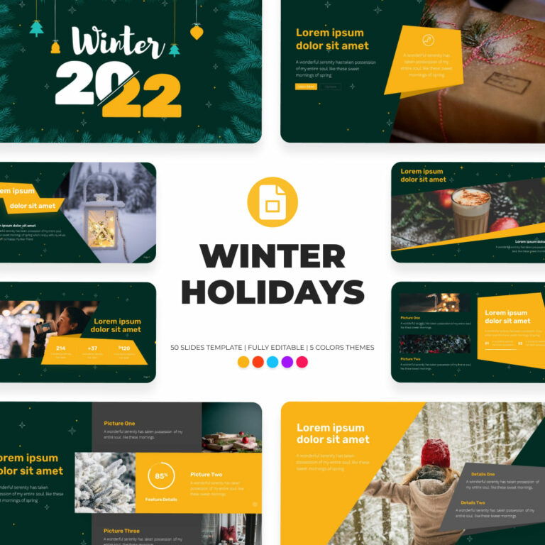 Winter Holidays Presentation Template – MasterBundles
