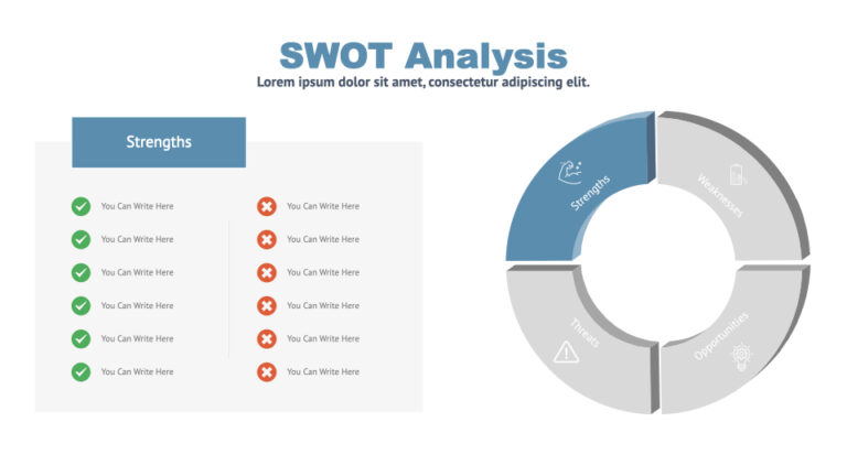 Red SWOT Powerpoint Template: 50 Slides – MasterBundles