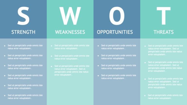 Red SWOT Powerpoint Template: 50 Slides – MasterBundles