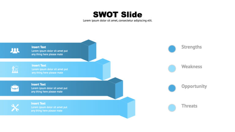 Blue SWOT Presentation: 50 Slides PPTX, KEY, Google Slides | Master Bundles