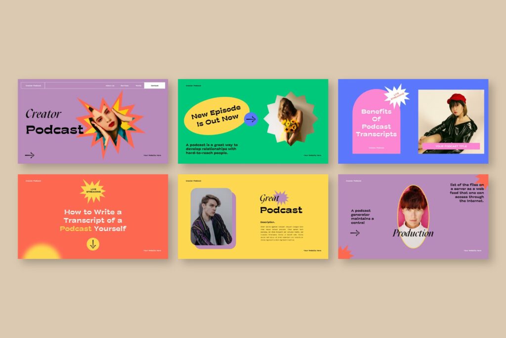 Podcast Powerpoint Template – MasterBundles