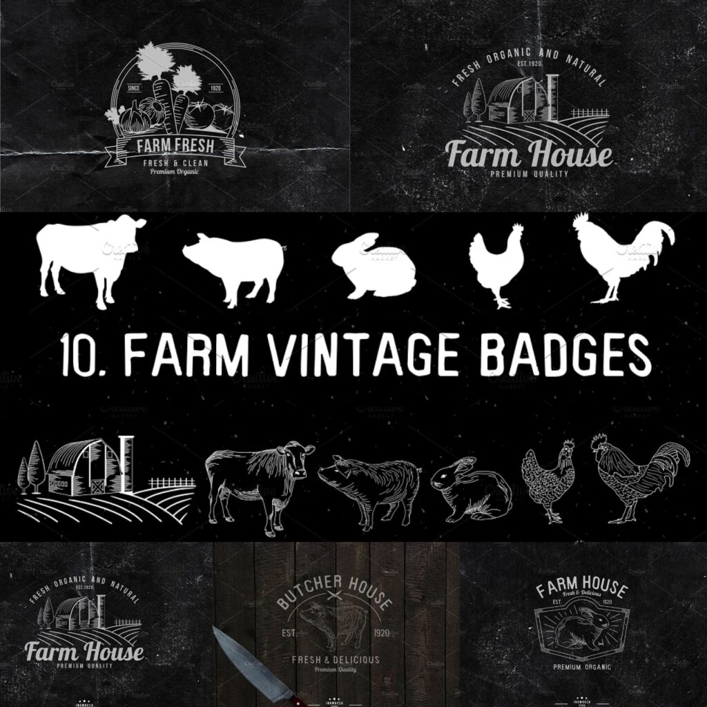 10 Farm Vintage (Editable Text) – MasterBundles